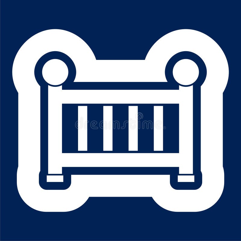 Baby Cradle Flat Icon - Illustration Stock Vector - Illustration of ...