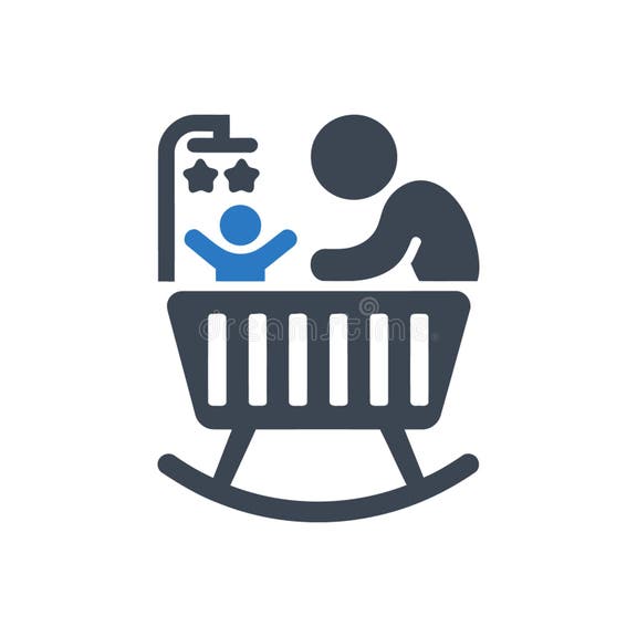 Baby Cradle Icon stock vector. Illustration of symbol - 361691069