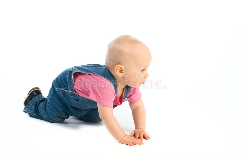 Baby crawling stock photo. Image of emotion, innocent - 10640432