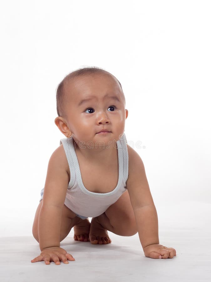 Baby Crawling stock image. Image of white, funny, healthy - 30742829