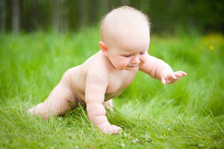 Baby creep stock image. Image of caucasian, color, infant - 16964429