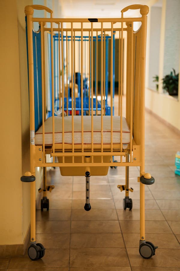 Baby Crib in a Calm Nursery Environment Stock Photo - Image of ...