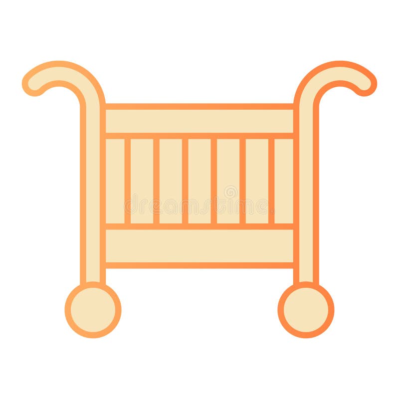 Baby Crib Flat Icon. Baby Cradle Bed Orange Icons in Trendy Flat Style ... Baby Crib Flat Icon. Baby Cradle Bed Orange Icons in Trendy Flat Style ...