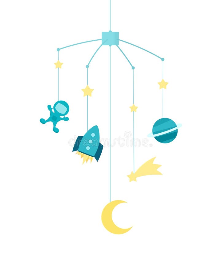 Baby crib mobile stock vector. Illustration of entertainment - 94252534