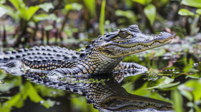 Baby Crocodile Emerging from Its Shell in Nature Stock Photo - Image of ...