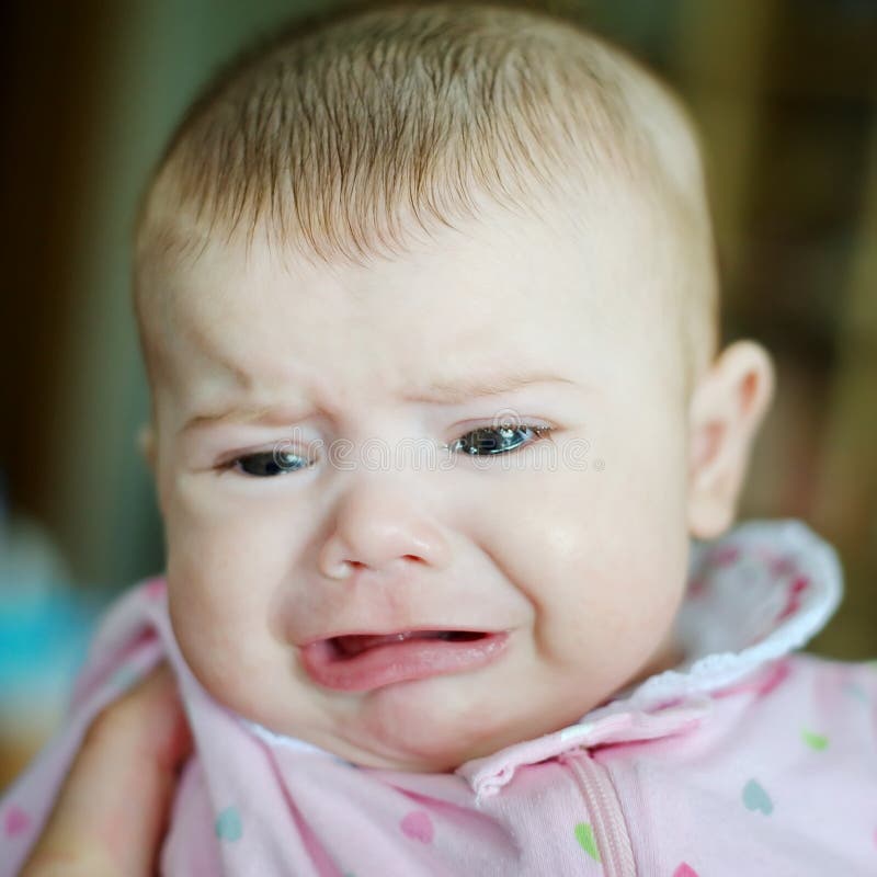 Baby crying stock image. Image of model, care, nose, baby - 16943511