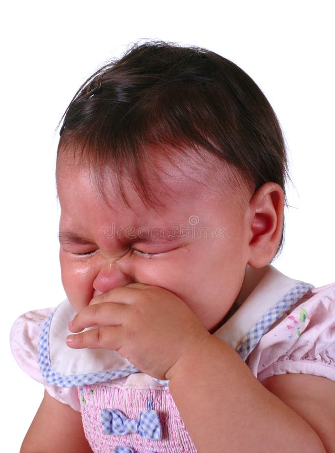 Baby girl crying stock image. Image of girl, tears, upset - 17512643