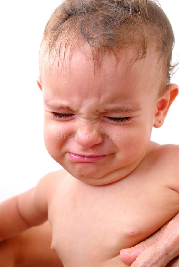 Cranky Sad Crying Baby Toddler Face Stock Image - Image of emotion ...