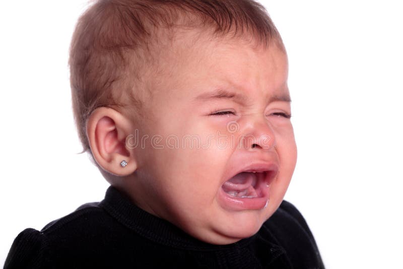 Baby crying stock image. Image of cute, babies, screaming - 43541321