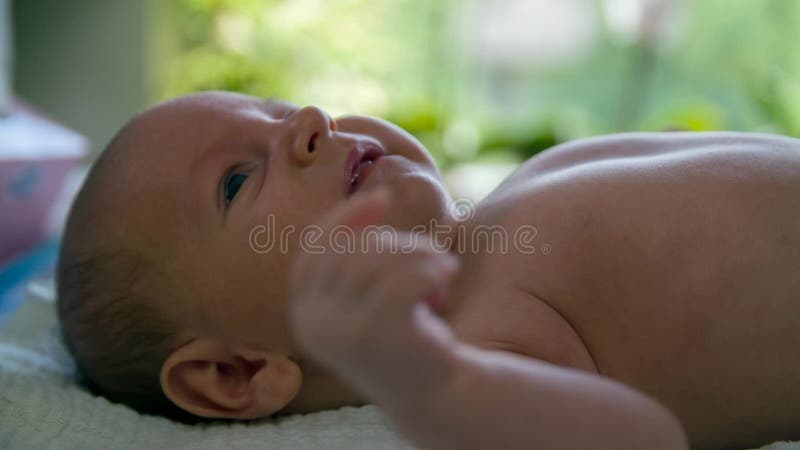 Baby crying with pacifier stock footage. Video of newborn - 78783188