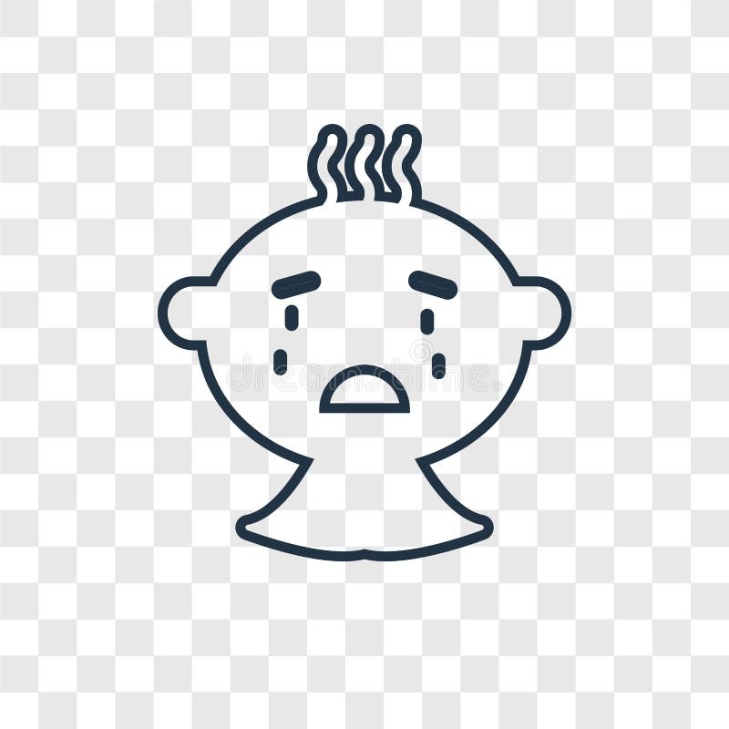 Baby Crying Icon Vector Isolated on White Background, Logo Concept of ...