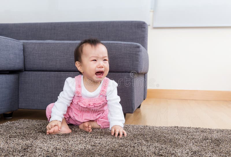 Baby crying at home stock photo. Image of female, child - 38263010