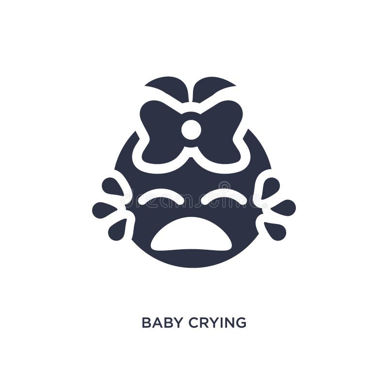 Crying Baby Icon on White Background. Simple Element Illustration from ...