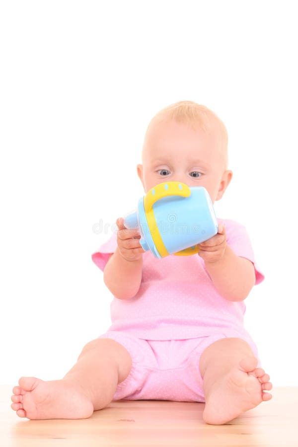 Baby cup stock image. Image of daughter, baby, portrait - 2994207