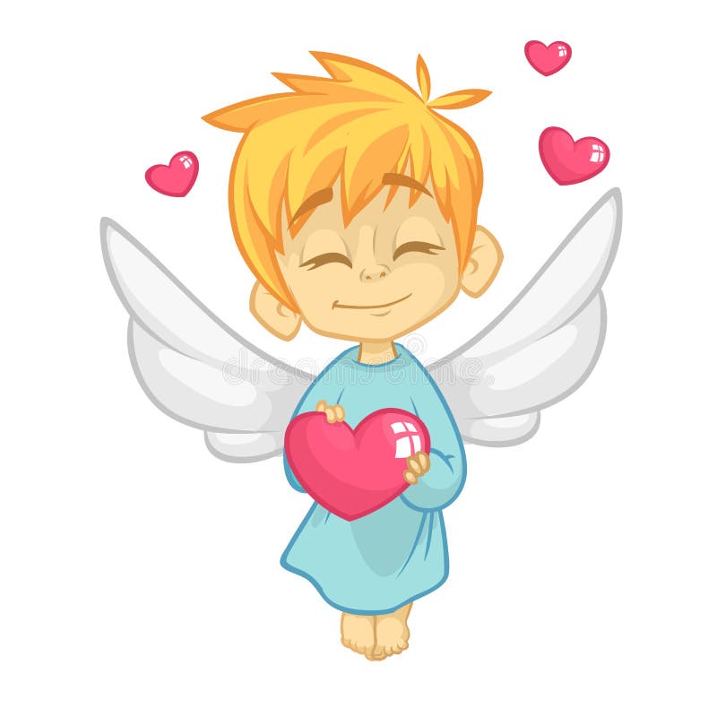 Baby Cupid Cartoon. Vector Cupid Illustration Isolated. Stock Vector ...