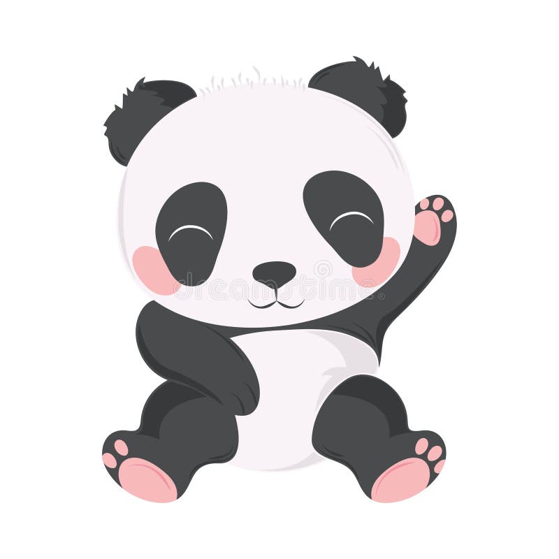 Baby cute panda stock vector. Illustration of baby, bear - 242967284