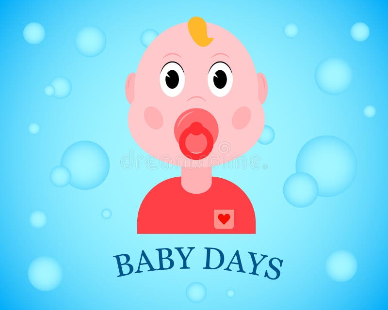 Baby Days Cartoon Illustration - Vector Stock Vector - Illustration of ...