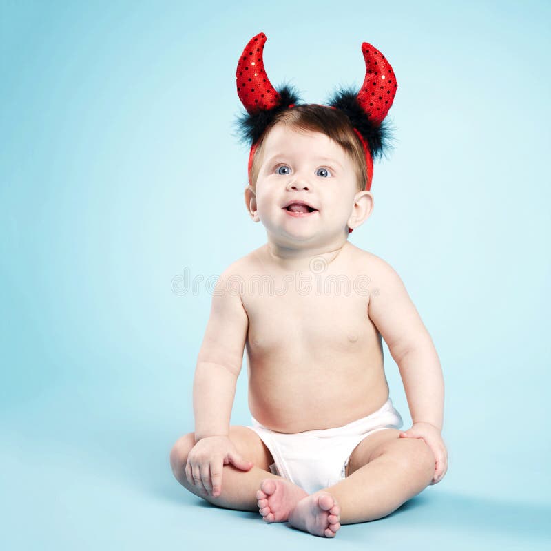 182 Little Funny Baby Devil Horns Stock Photos - Free & Royalty-Free ...