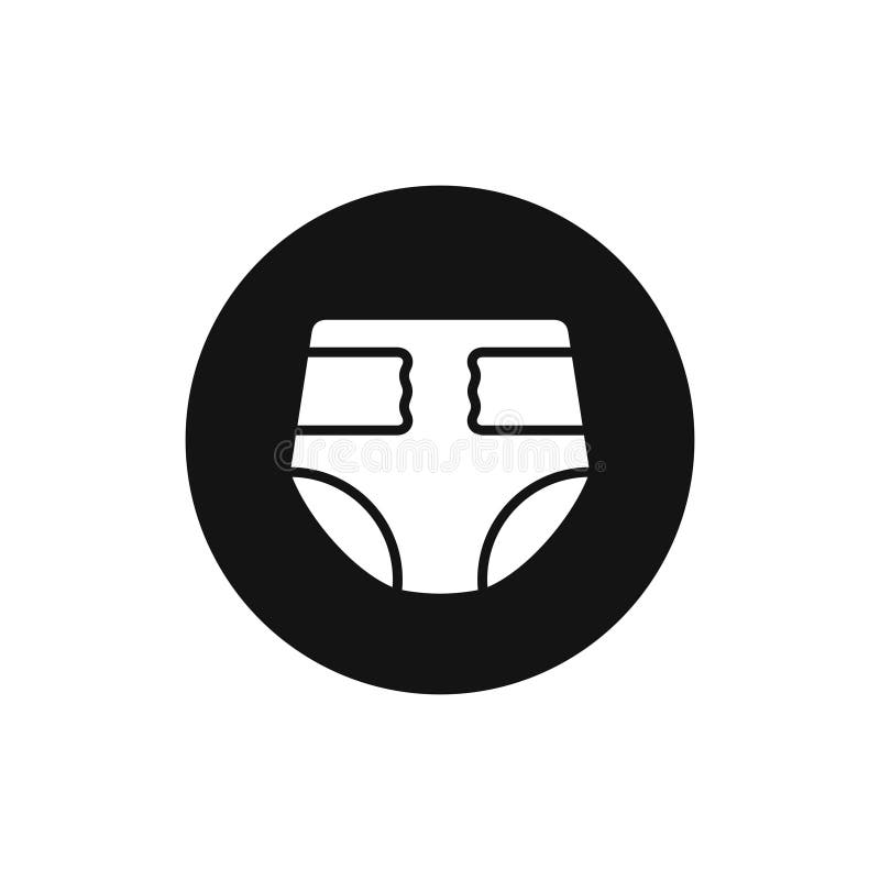 Baby diaper vector icon stock vector. Illustration of infant - 296301986