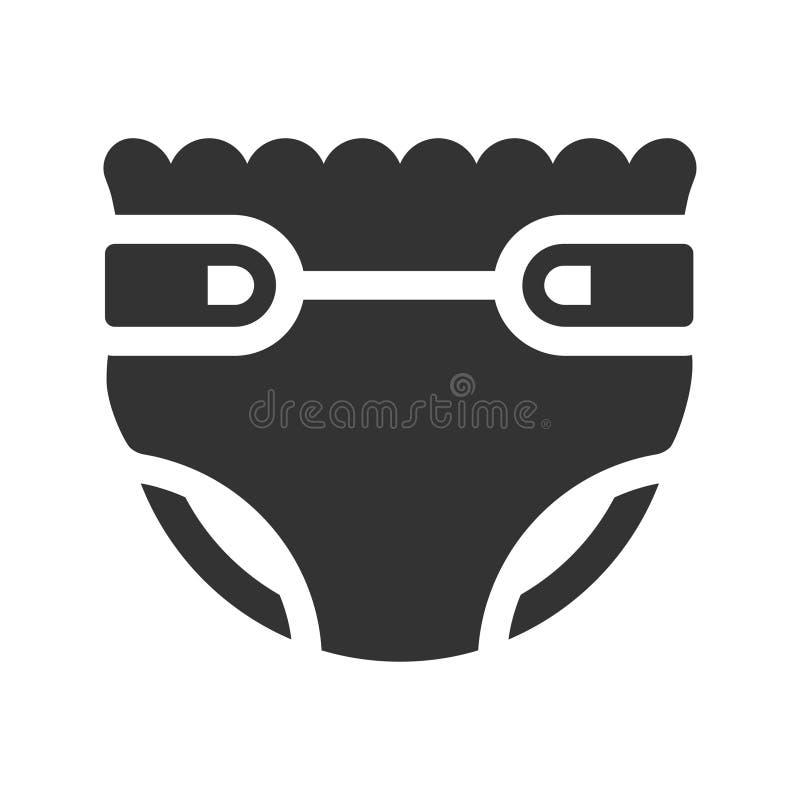 Baby diaper Icon stock vector. Illustration of childhood - 294258826