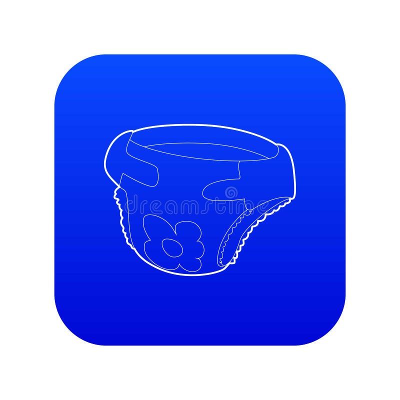 Baby Diaper Icon, Outline Style Stock Vector - Illustration of healthy ...