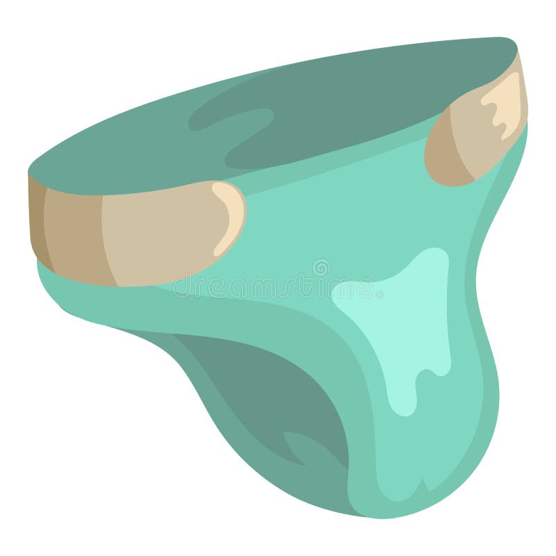Baby Diaper Icon, Cartoon Style Stock Illustration - Illustration of ...