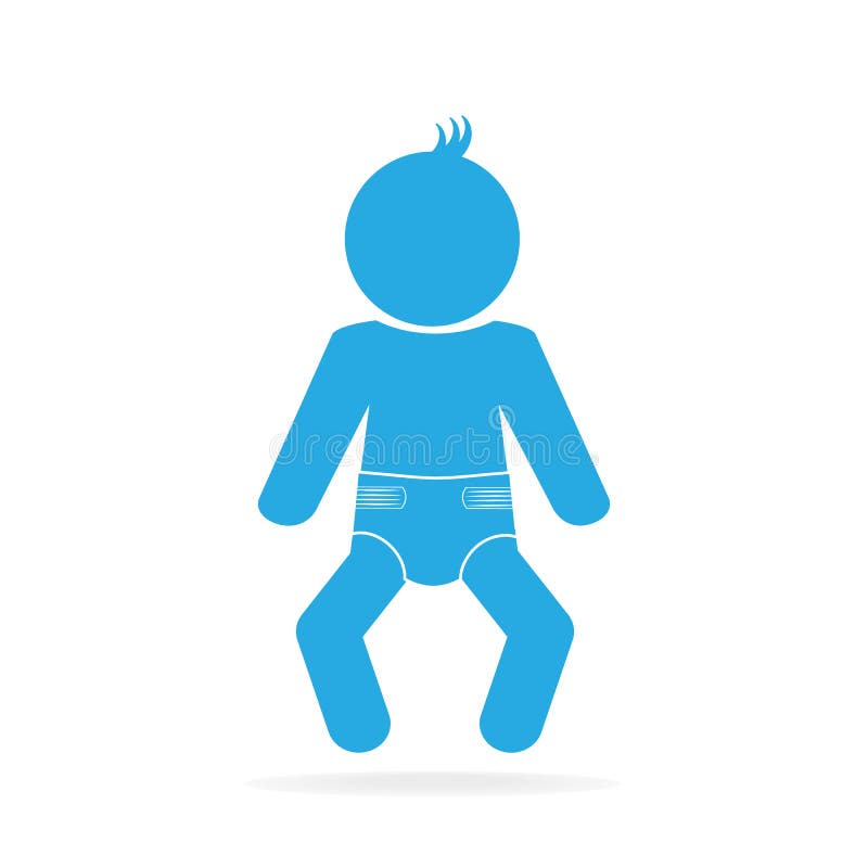 Baby and Diaper Icon Illustration Stock Vector - Illustration of ...