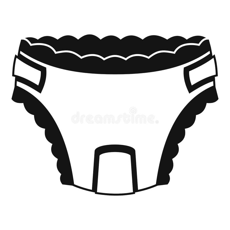 Baby Diaper Icon, Simple Style Stock Vector - Illustration of diaper ...