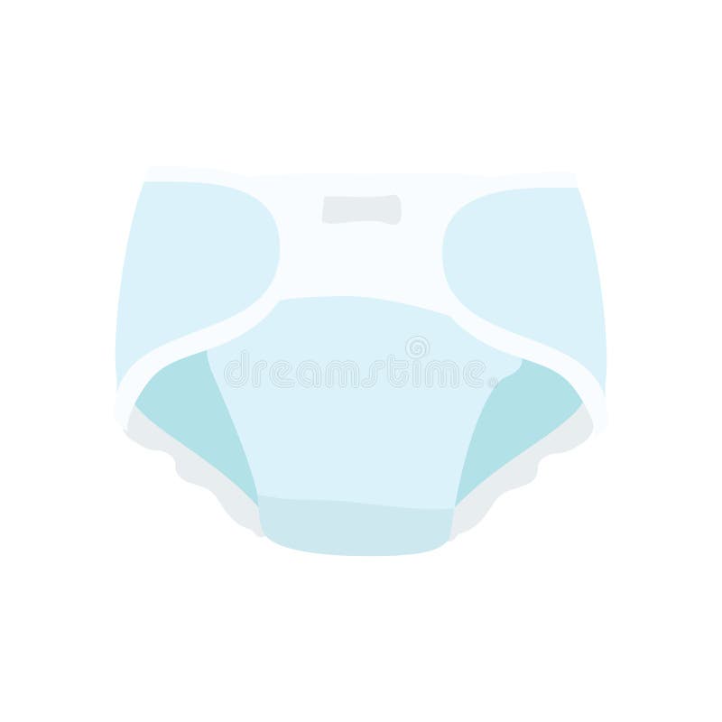 Baby Diaper Vector Icon Isolated on White Background. Nursery Concept ...
