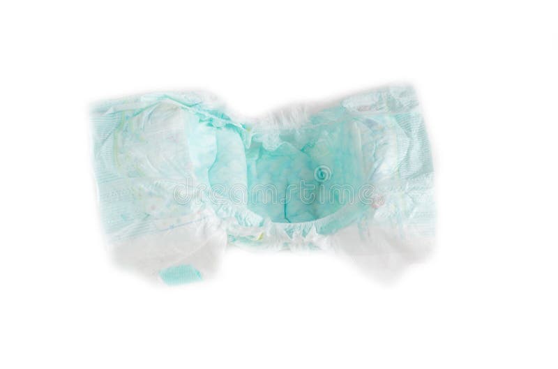 Baby Diaper on White Background, Isolate, Diaper Stock Photo - Image of ...