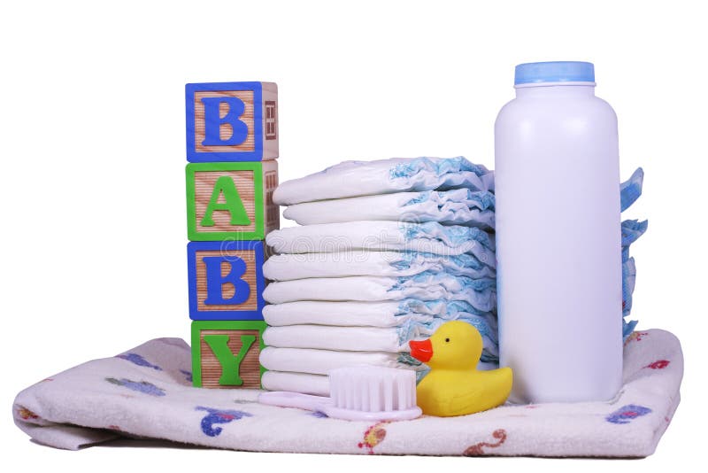 Baby Diapers stock photo. Image of brush, duckie, mommy - 14874510