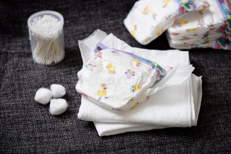 Baby disposable diapers stock image. Image of porous - 344564283