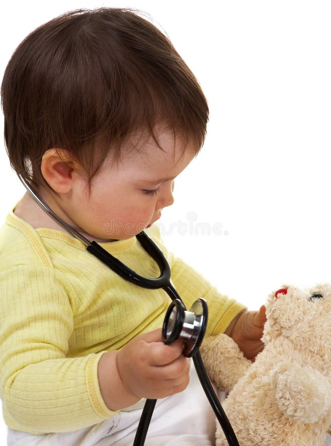 Baby doctor stock image. Image of bear, play, little - 10055263