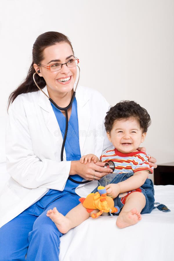 Baby and doctor stock photo. Image of clean, friendly - 8096602