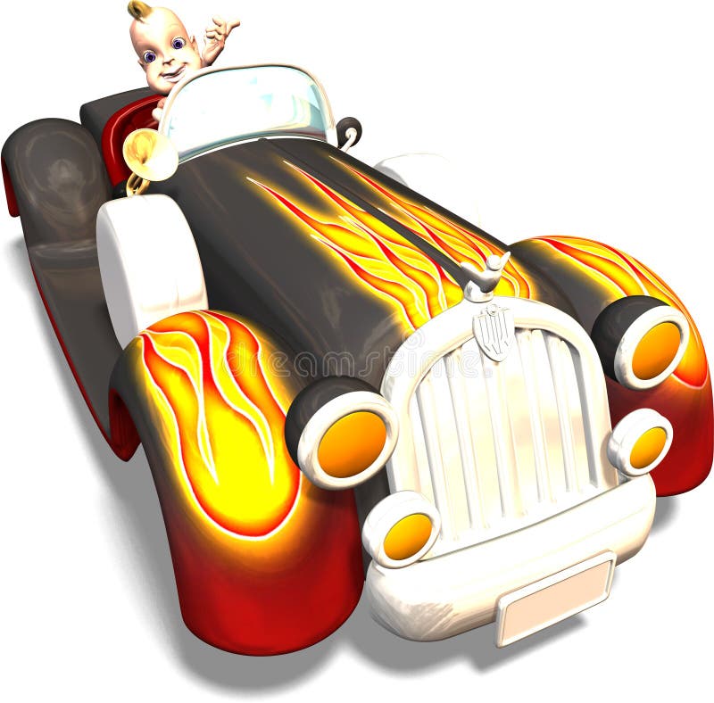 Baby driving a car stock illustration. Illustration of klein - 636355