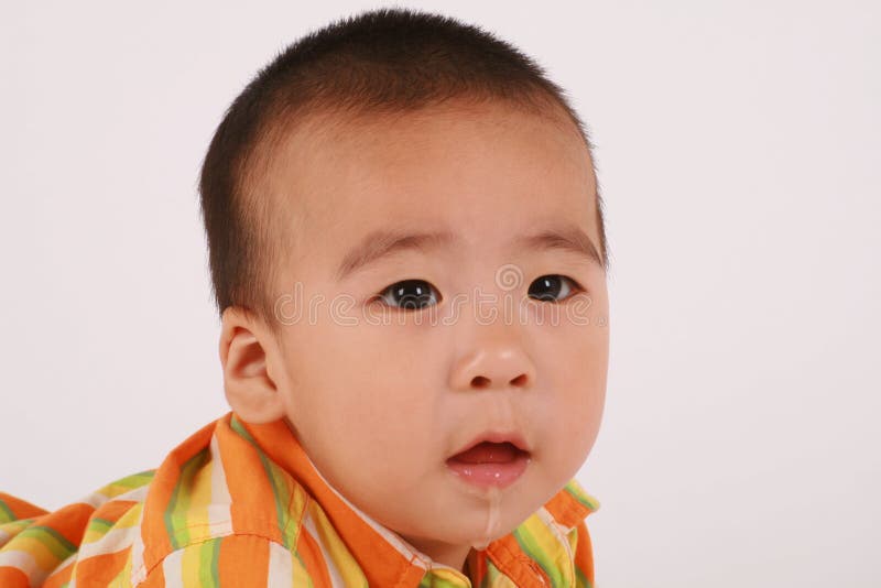 Baby is drooling stock photo. Image of drool, isolated - 10595842