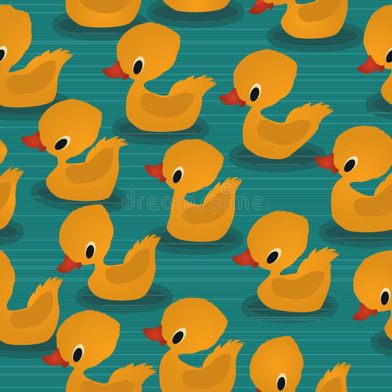 Stylized Ducks Graphic Pattern. Stock Illustration - Illustration of ...