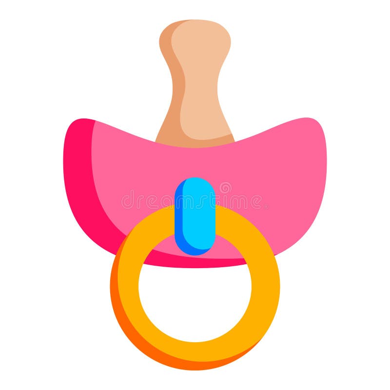 Baby Dummy stock vector. Illustration of flat, simple - 257883063