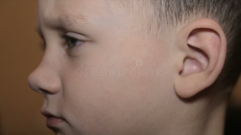 Baby ear, side view. stock video. Video of portrait, handsome - 88542019