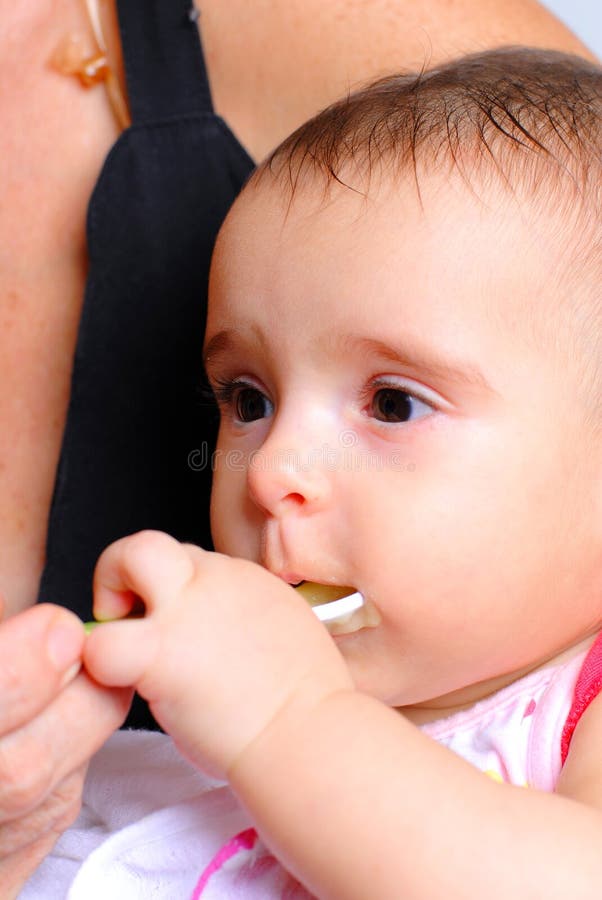 Baby Eating stock photo. Image of nutrition, healthy, feeding - 4255684