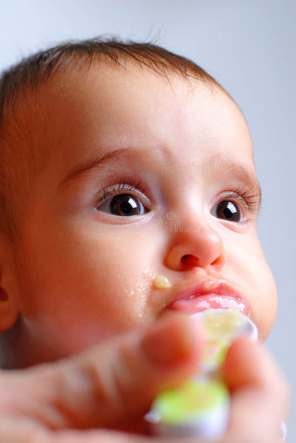 Baby Eating stock photo. Image of young, innocence, newly - 3772558