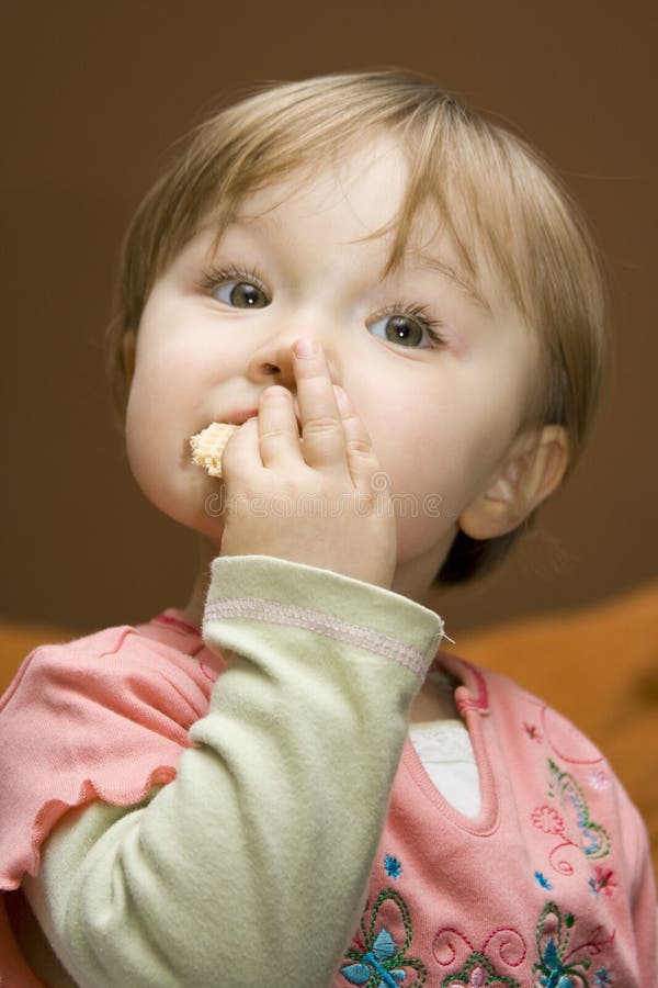Baby eating stock photo. Image of caucasian, adorable - 8191070