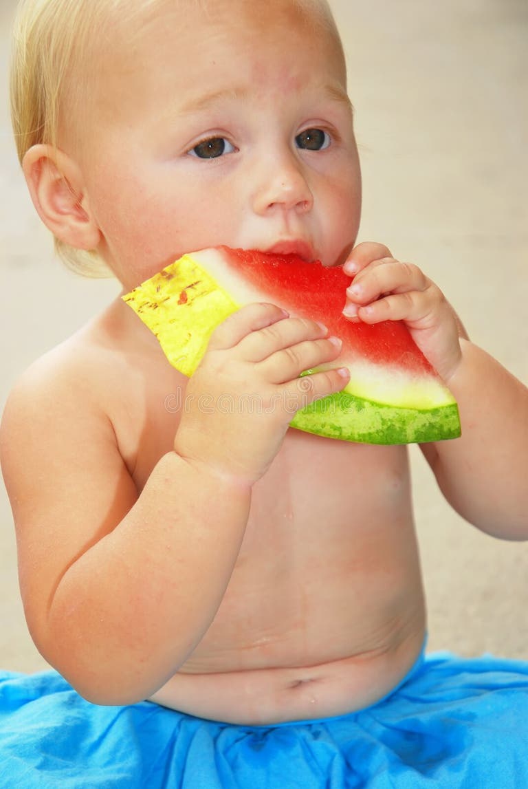 2,804 Baby Girl Eating Watermelon Stock Photos - Free & Royalty-Free ...