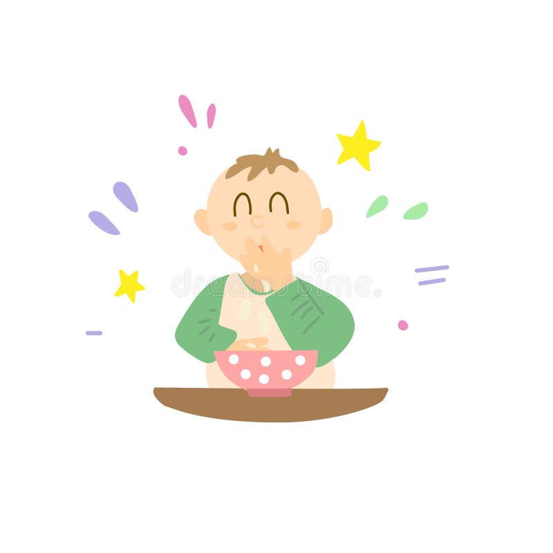 Baby Eat Hands Stock Illustrations – 260 Baby Eat Hands Stock ...