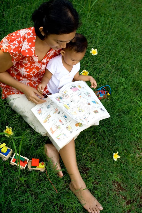 Baby education stock photo. Image of asian, outdoor, books - 9689840