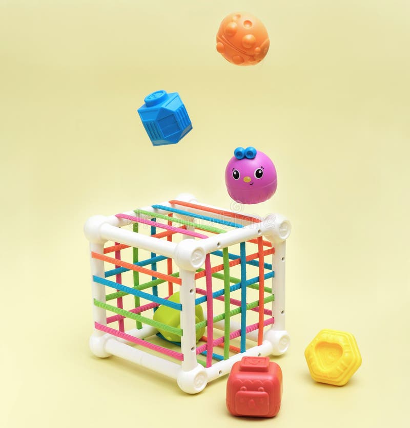 Baby Educational Toy - a Multi-colored Cube. Development of Fine Motor ...