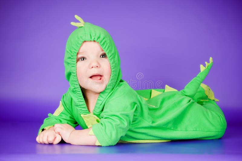 Baby in Een Grappig Kostuum Stock Afbeelding - Image of kind, geluk ...