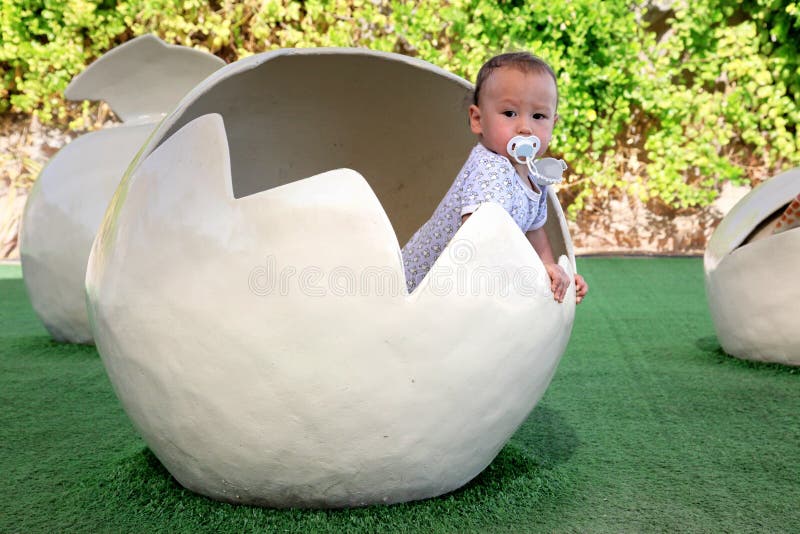 Baby in egg stock image. Image of isolated, european - 17373649