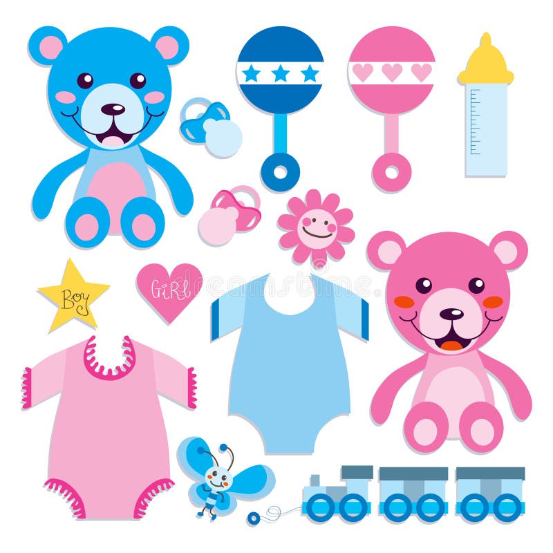 Baby Elements Collection stock vector. Illustration of childhood - 18316367