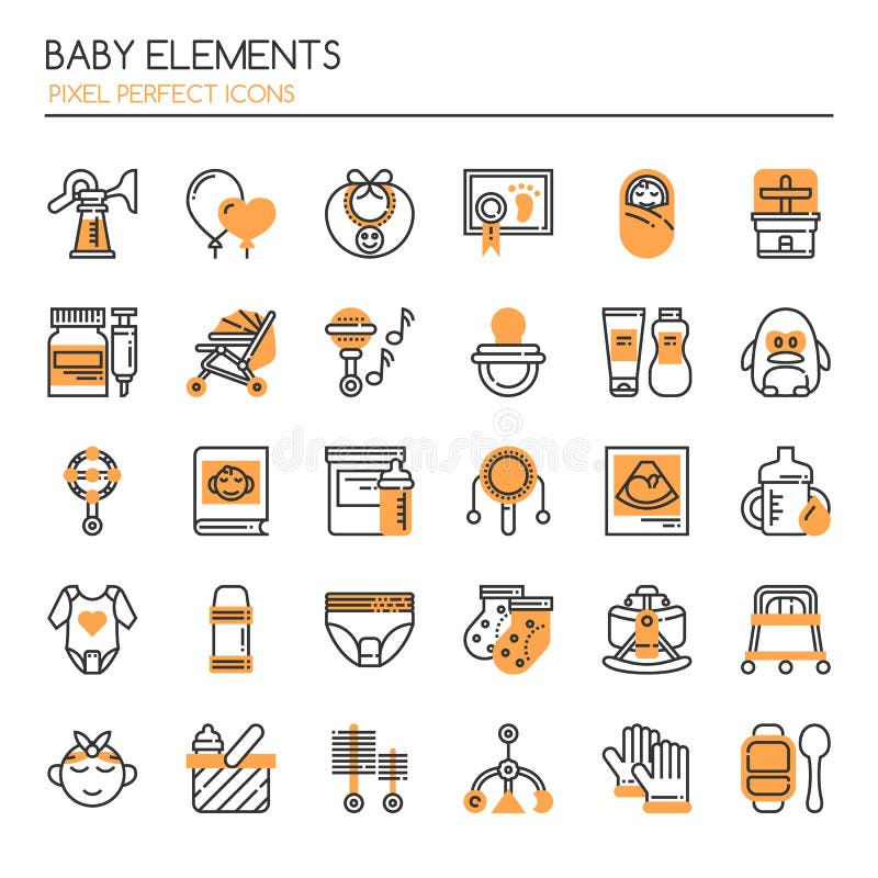 Baby Elements stock illustration. Illustration of toddler - 94655184